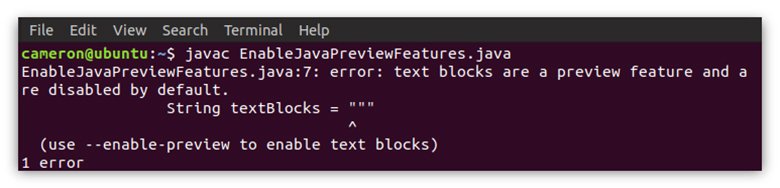 How to run Java preview features such as JDK 13 text blocks | TheServerSide