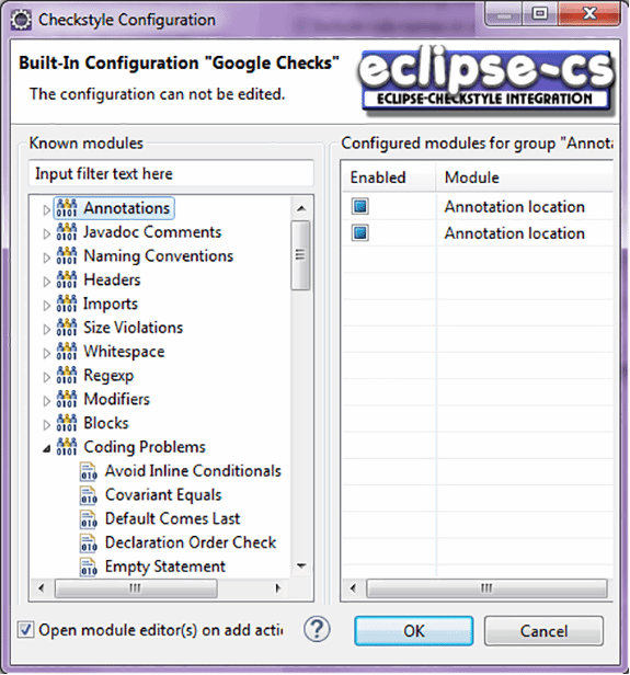 Static Analysis Of Java Via The Checkstyle Plugin For Eclipse
